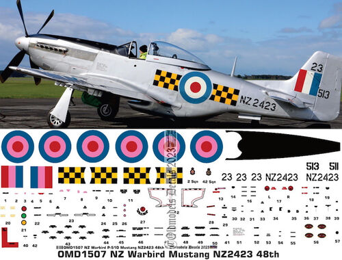 Old models Decals 1507 P-51 D Mustang - New Zealand Warbird (NZ2423)