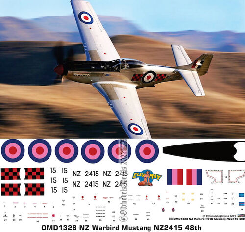 Old models Decals 1328 P-51 D Mustang - New Zealand Warbird (NZ2415)