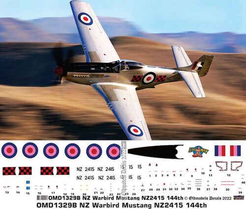 Old models Decals 1329B P-51 D Mustang - New Zealand Warbird (NZ2415)