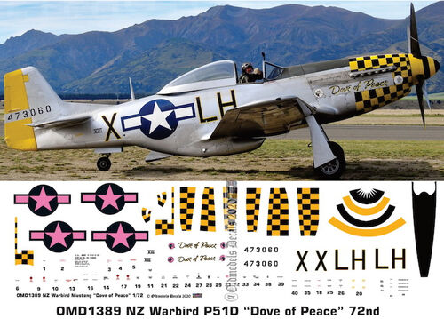 Old models Decals 1389 P-51 D Mustang - New Zeeland Warbird Dove of Peace