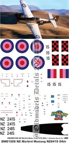 Old models Decals 1326 P-51 D Mustang - New Zealand Warbird (NZ2415)
