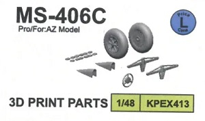 Kovozavody Prostejov KPEX413 Morane Saulnier MS-406 C - Detail Parts (for AZ Model Kits)