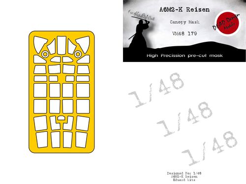 DEAD Design Models VM48179 A6M2-K Reisen - Canopy Mask (for Eduard Kits)