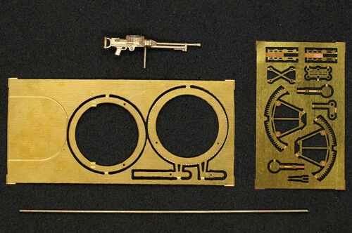 Mini World A7297a Stripped Lewis Mk I Single MG with a Shortened Radiator on the Scarff Ring
