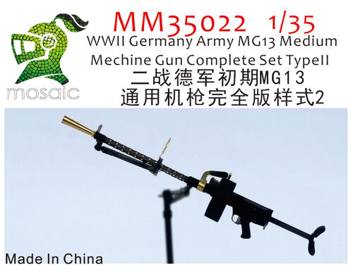 Mosaic Model MM35022 German WWII Army MG13 Medium Machine Gun Complete Set Type II