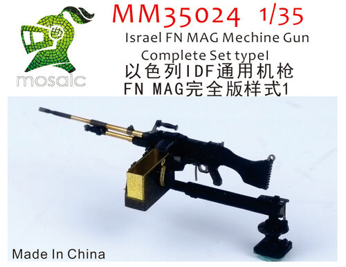 NEW! Mosaic Model MM35024 Israeli FN MAG Machine Gun Complete Set Type I