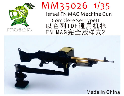 NEW! Mosaic Model MM35026 Israeli FN MAG Machine Gun Complete Set Type II