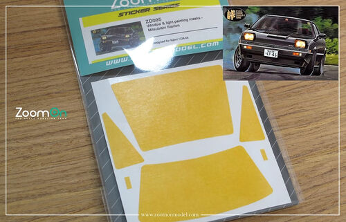 ZoomOn ZD095 Mitsubishi Starion - Window & Light Painting Masks (for Fujimi Kits)