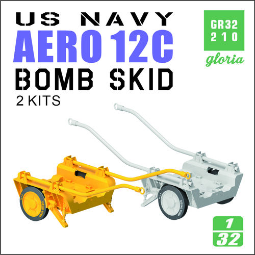 Gloria Model GR32210 US Navy Aero 12C Bomb Skid (2 pcs / Universal)