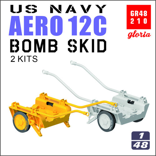 Gloria Model GR48210 US Navy Aero 12C Bomb Skid (2 pcs / Universal)