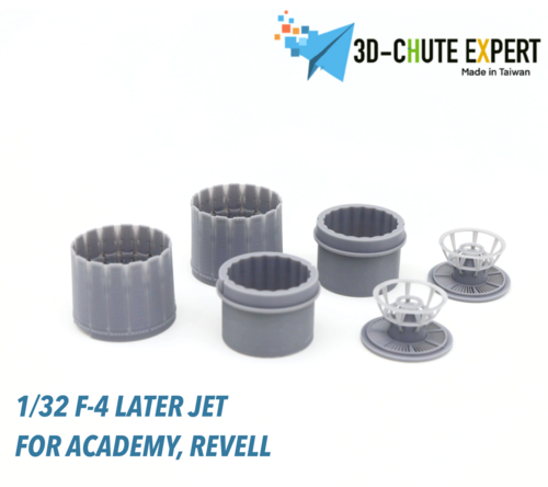 3D-CHUTE EXPERT 1010114 McDonnell Douglas F-4 Phantom - Nozzle (Late) and Afterburner (for Academy and Revell Kits)