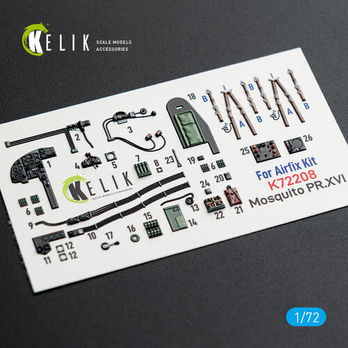 KELIK K72208 de Havilland Mosquito PR.XVI - Interior 3D Decals (for Airfix Kits)