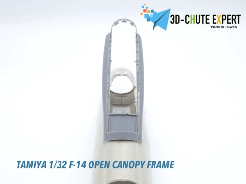 3D-CHUTE EXPERT 0210318 Grumman F-14 A - Open Canopy (for Tamiya Kits)