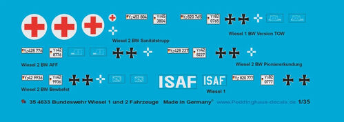Peddinghaus-Decals 4633 Bundeswehr Wiesel 1 and Wiesel 2 Decal Set