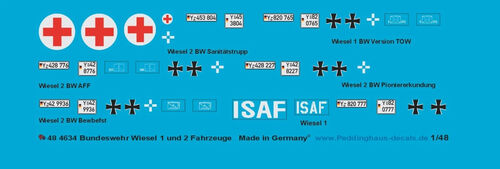 Peddinghaus-Decals 4634 Bundeswehr Wiesel 1 and Wiesel 2 Decal Set