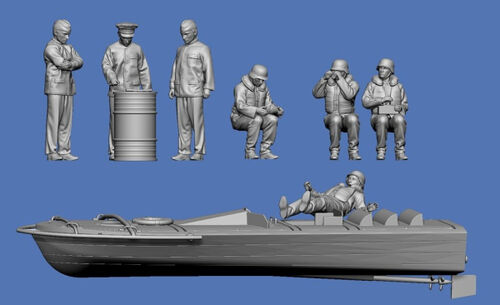 Peddinghaus-Decals 72F409 7 Soldiers And Crew For The Explosive Boat Linse