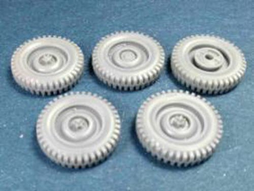 Minor 358021 Jeep - Military Pattern Early Wheels 6.00x16 (For Tamiya Kits)