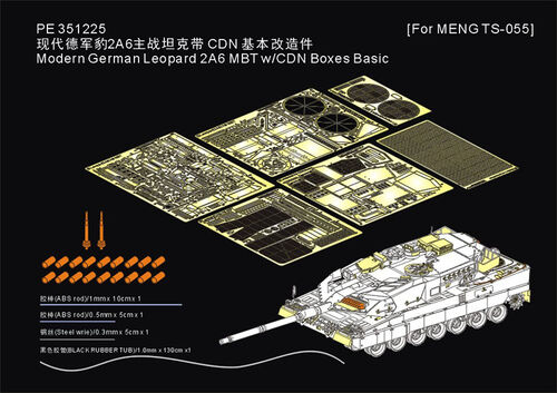 VoyagerModel.Co.Ltd PE351225 Modern German Leopard 2A5/A6 MBT - Basic Upgrade Set with CDN Boxes (for Meng TS-055 Kit)