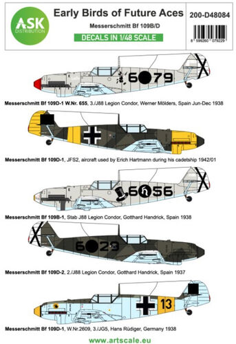 Art Scale Kit D48084 Messerschmitt Bf-109 B/D - Early Birds of the Future Aces