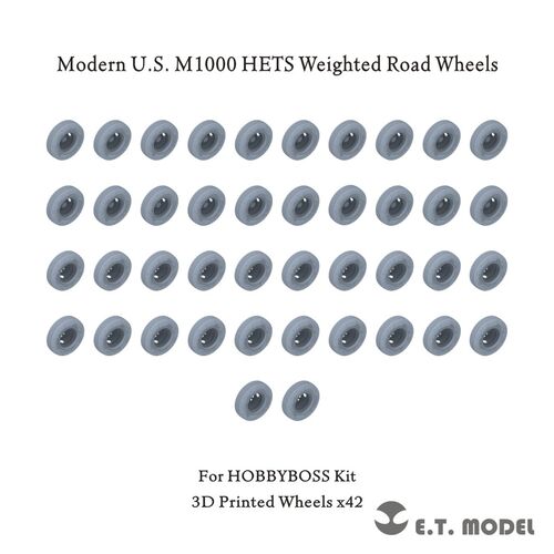 ET Model P35-171 US Modern M1000 HETS - 3D-Printed Weighted Road Wheels (for Hobby Boss Kits)