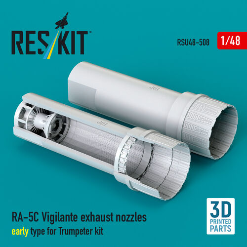 RES/KIT U48-0508 North American RA-5C Vigilante - Exhaust Nozzles Early Type (3D-Printed / for Trumpeter Kits)