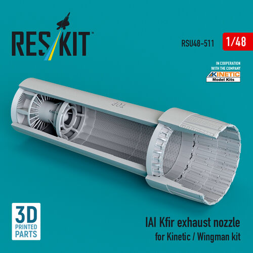 RES/KIT U48-0511 IAI Kfir - Exhaust Nozzle (3D-Printed / for Kinetic and Wingman Kits)