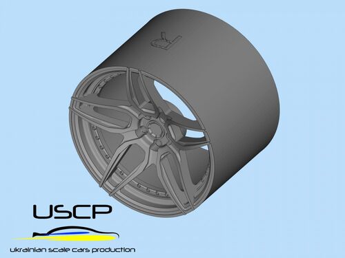 Ukrainian Scale Cars Production (USCP) 24P104 ADV.1 ADV05 MV2 CS 19'' + Tires (3D Printed)