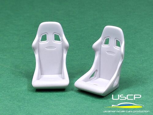 NEW! Ukrainian Scale Cars Production (USCP) 24A112 Sparco Sprint Seats (2 pcs)