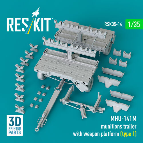 RES/KIT K35-0014 MHU-141M Munitions Trailer with Weapon Platform Type 1 (3D-Printed)