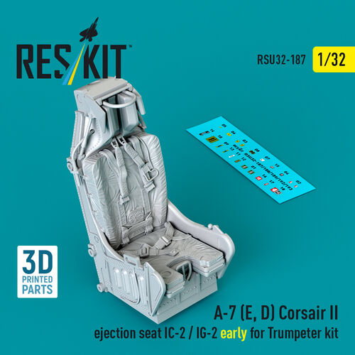 RES/KIT U32-0187 LTV A-7 D / E Corsair II - Ejection Seat IC-2 / IG-2 Early (3D-Printed / for Trumpeter Kits)