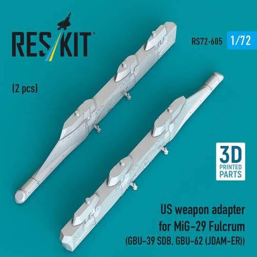 RES/KIT 72-0605 US Weapon Adapter for MiG-29 Fulcrum (2 pcs / 3D-Printed)