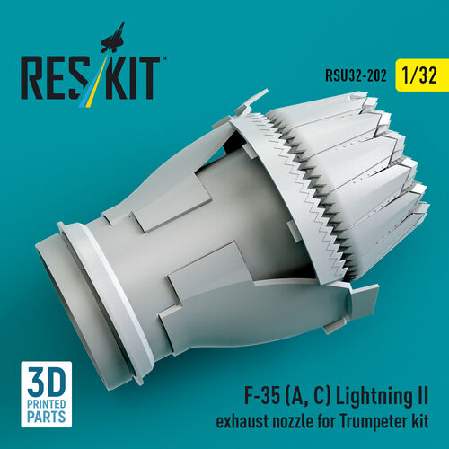 RES/KIT U32-0202 F-35 A / С Lightning II - Exhaust Nozzle (3D-Printed / for Trumpeter Kits)
