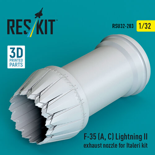 RES/KIT U32-0203 F-35 A / С Lightning II - Exhaust Nozzle (3D-Printed / for Italeri Kits)