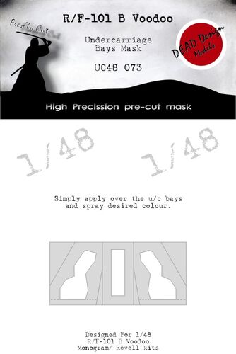 DEAD Design Models UC48073 McDonnell R/F-101 B - Under Carriage Bays Mask (for Revell and Monogram Kits)