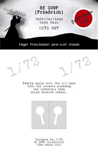 DEAD Design Models UC72097 Messerschmitt Bf-109 F - Under Carriage Bays Mask (for Fine Molds Kits)