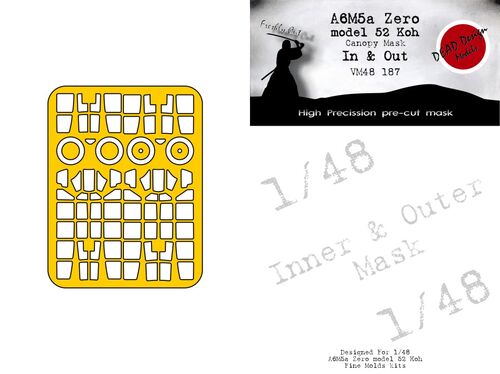 DEAD Design Models VM48187 A6M5a Reisen model 52 Koh - In&Out Canopy Mask (for Fine Molds Kits)