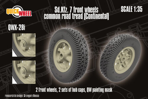 Quick Wheel QWX028 Sd.Kfz. 7 - Front Wheels Common Road Tread (Continental)