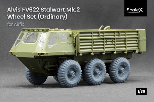 ScaleX WM35026 Alvis FV622 Stalwart Mk.2 - Ordinary Wheel Set (3D-Printed / for Airfix Kits)