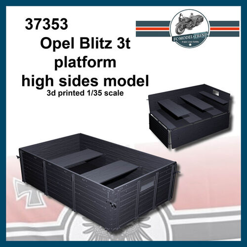 FC ModelTrend 37353 Opel Blitz - Rear Platform with Real Wood Texture (High Sides / 3D-Printed)
