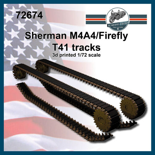 FC ModelTrend 72674 Sherman M4A4 / Firefly - T41 Tracks (3D-Printed)