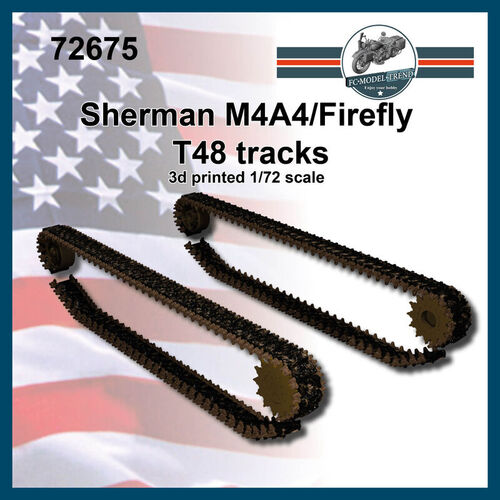 FC ModelTrend 72675 Sherman M4A4 / Firefly - T48 Tracks (3D-Printed)