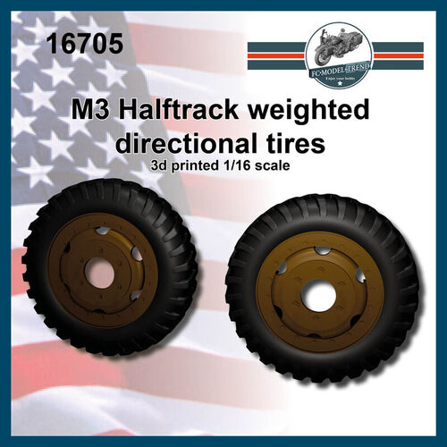 FC ModelTrend 16705 US M3 Halftrack - Directional Weightes Tires (3D-Printed)