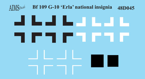 Aims 48D045 Messerschmitt Bf-109 G-10 Erla - National Insignia