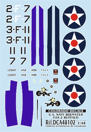 Colorado / Carpena Decals 48102 Brewster F2A-2 Buffalo US Navy