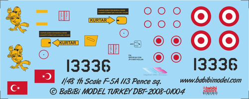 Babibi Models 01004 Northrop F-5 A Talon - 113rd Pence Squadron TURAF