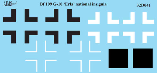 Aims 32D041 Messerschmitt Bf-109 G-10 'Erla' - National Insignia