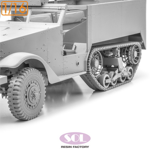 SOLMODEL MM964 US M3A1 Half-Track - Weighted Wheels & Track (for Andy's Hobby Kits)