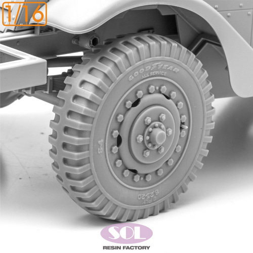 SOLMODEL MM966 US M3A1 Half-Track - Weighted Wheels (for Andy's Hobby Kits)