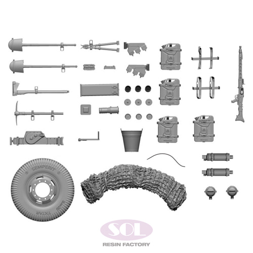 SOLMODEL MM763 German WWII Sd.Kfz. 234/2 - Upgrade Parts Set (3D-Printed)