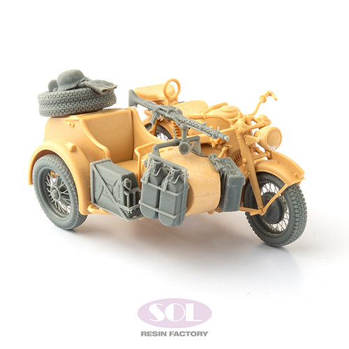 SOLMODEL MM767 Zundapp KS750 Motorcycle & Sidecar - 3D-Printed Upgrade Parts Set (for Academy Kits)